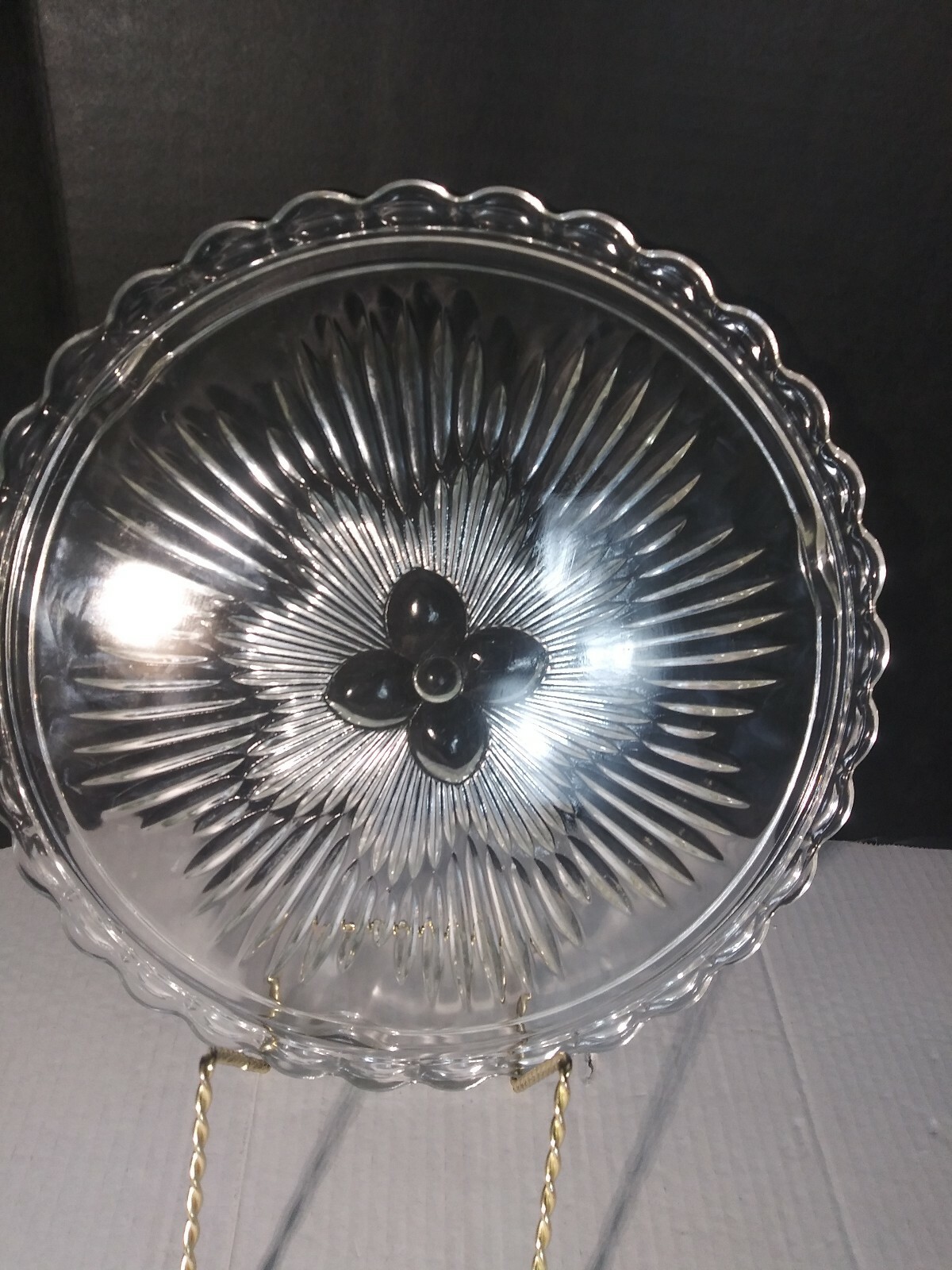 Clear Glass Round Serving Platter Plate 11" Cake Cupcakes | eBay
