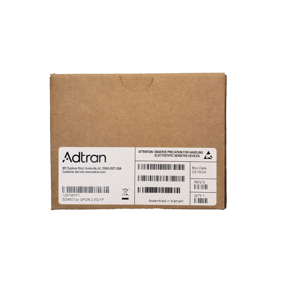 Adtran SDX 601QV GPON Simple ONT Fiber Optic Network Terminal 2.5GbE ...