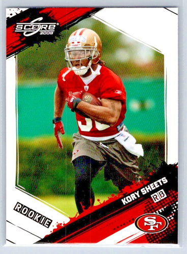 2009 Panini Score Football - Kory Sheets - San Francisco 49ers - RC ...