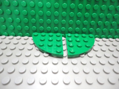 Lego 2 Green 4x4 base plate with rounded corner NEW | eBay