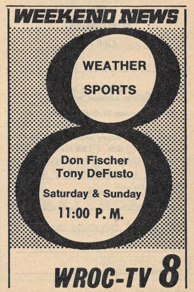 1973 WROC TV AD ~ DON FISCHER & TONY DeFUSTO NEWS REPORTERS ROCHESTER ...