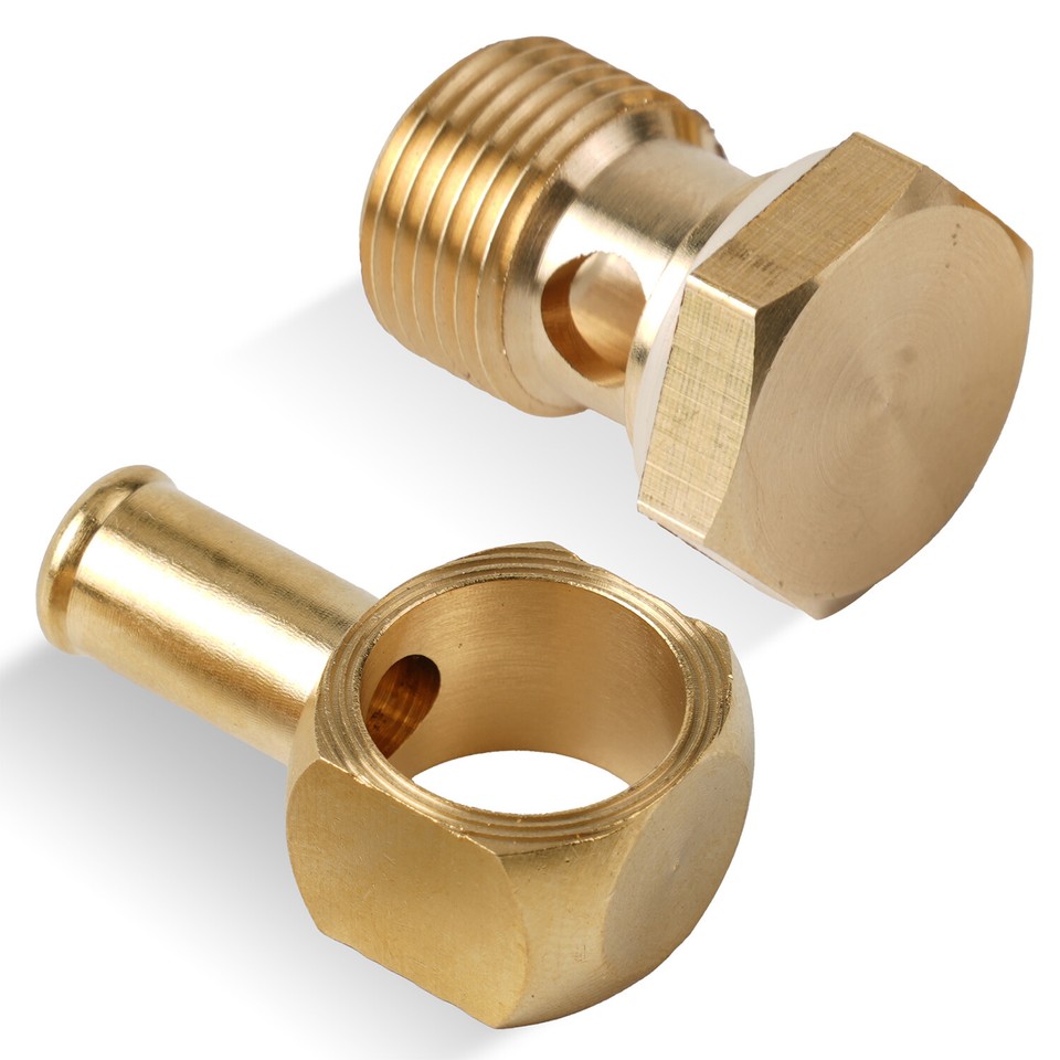 Banjo Fuel 3/8" Inlet Fitting 8089 For Edelbrock Square-Bore ...