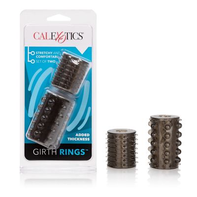 Cal Exotics Silicone Girth Rings Gray - 2 Male Penis Enhancer Extension ...