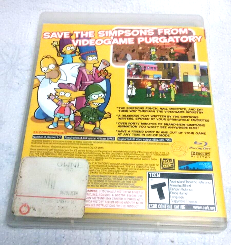 The Simpsons Game (Sony PlayStation 3, 2007) 14633154238 | eBay