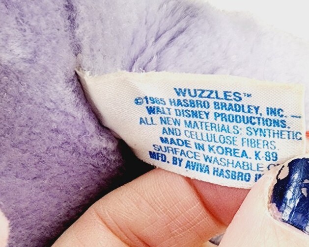 Vintage Plush Wuzzles Eleroo Elephant Purple Hasbro Softies 12" Toy ...