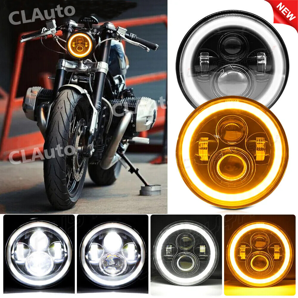 For Honda Shadow VT VT1100 VT750 VT600 VF750 7" LED Headlight Projector ...