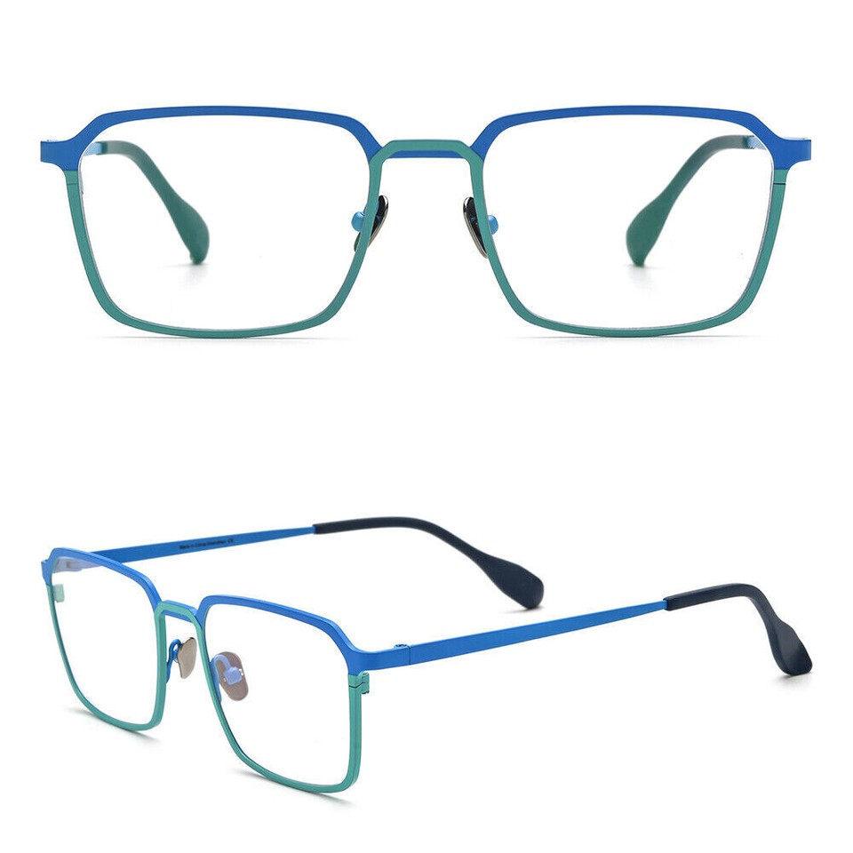 Titanium Fashion Square Retro Optical Glasses Frame Eyeglass Frames Rx ...