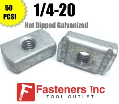 P3006 HG 1/4-20 Hot Dip Galvanized Strut Nuts W/O Spring Unistrut ...