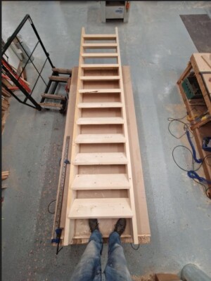 Stairs Steps Temporary Ladders Timber Building Site Access Open Plan ...