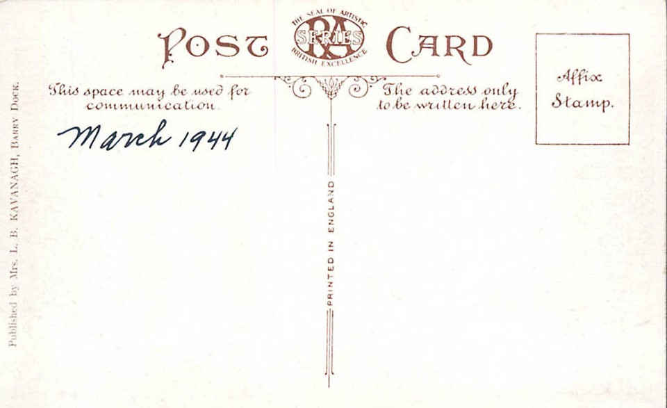 Pebble Beach Barry South Wales UK Real Photo Postcard 1944 RPPC Viaduct ...