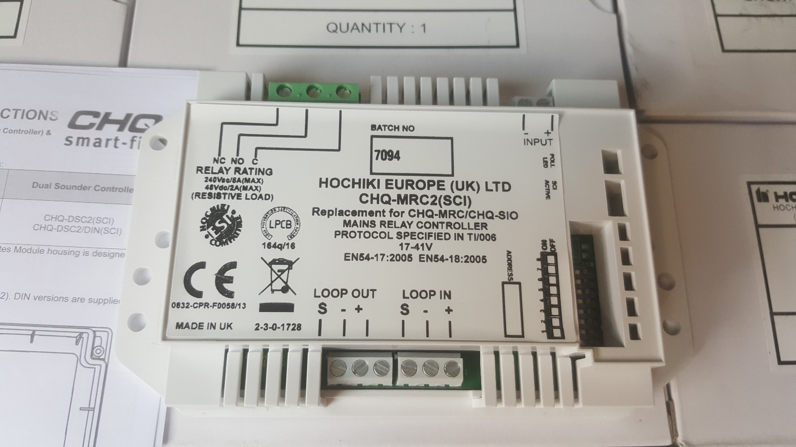 Hochiki CHQ-MRC2 Mains Relay Controller - Green for sale online | eBay