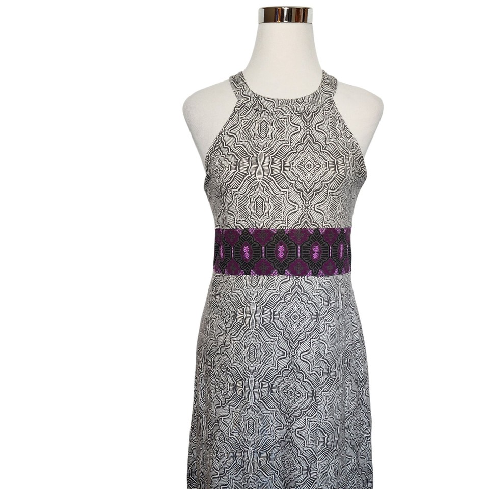 PrAna Womens Sz M Geometric Skye Boho Bra -Top Halter Maxi Dress 100% ...