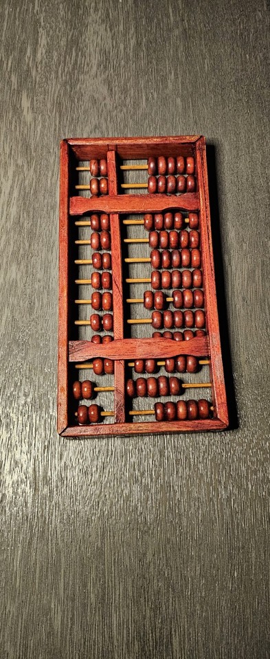Oriental Calculator Abacus Lotus Flower Brand Wood And brass 13 Rods 91 ...