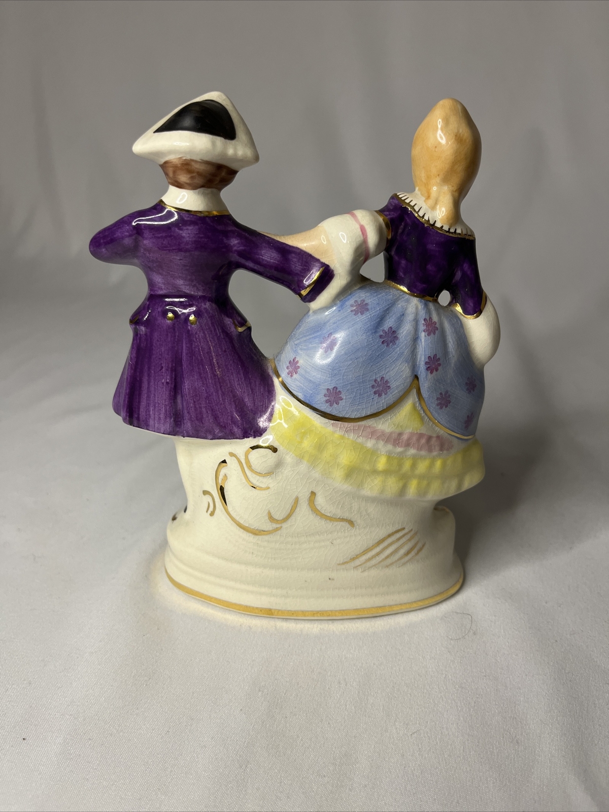 6.5” Vintage Porcelain Colonial Man & Woman Couple Dancing Coventry USA ...