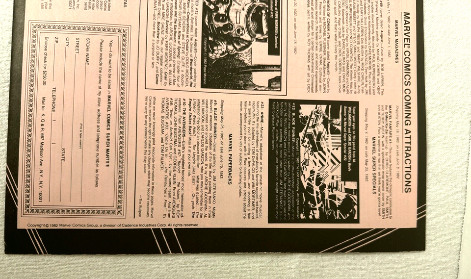 1982 Wolverine Sales Poster and Marvel Coming Attractions Insert | eBay