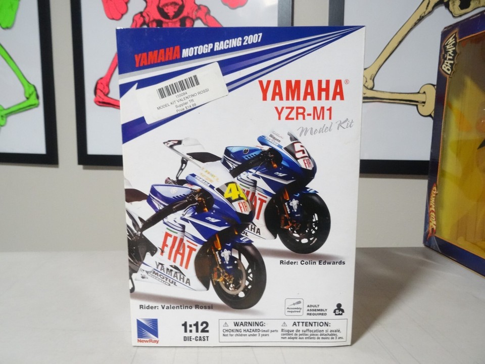 NEW + Valentino Rossi + 2007 Yamaha YZR-M1 MotoGP NewRay Diecast Model ...