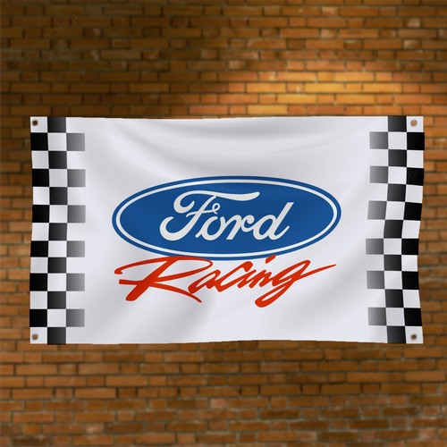 Ford Racing Flag 3x5Ft Car Truck Show Garage ManCave Wall Decor à ...