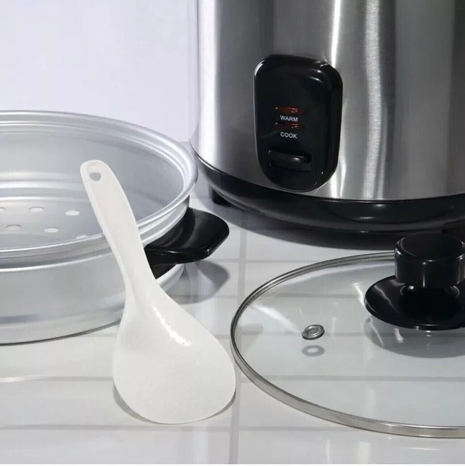 Wilko 1.8L Rice Cooker Food Steamer Non-Stick Bowl Measuring Cup ...