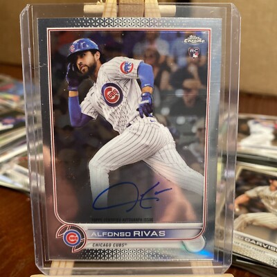 2022 Topps Chrome Alfonso Rivas Rookie AUTO RC #RA-AR Chicago Cubs | eBay