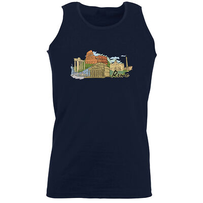 Rome Italy Country Flag Destinatlon - Funny Muscle Singlet Vest Unisex ...