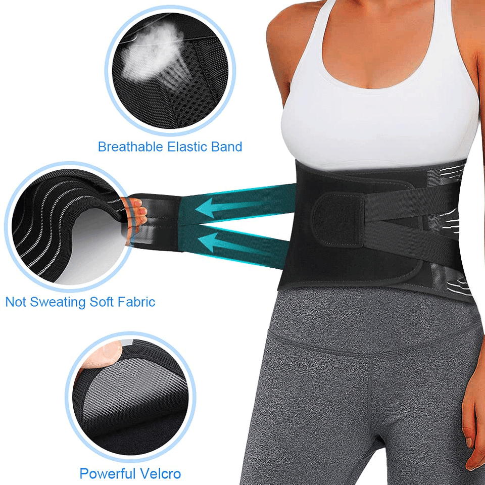 Adjustable Lower Back Brace Lumbar Support Waist Belt for Men Women ...
