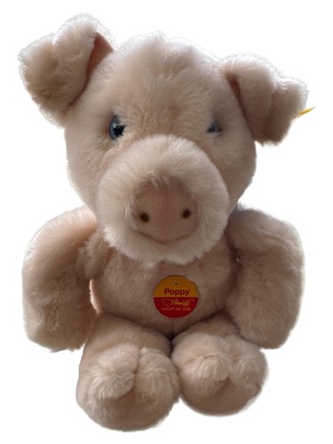 Steiff Schwein Poppy Kuscheltier Plüschtier beige 36 cm Knopf im Ohr ...