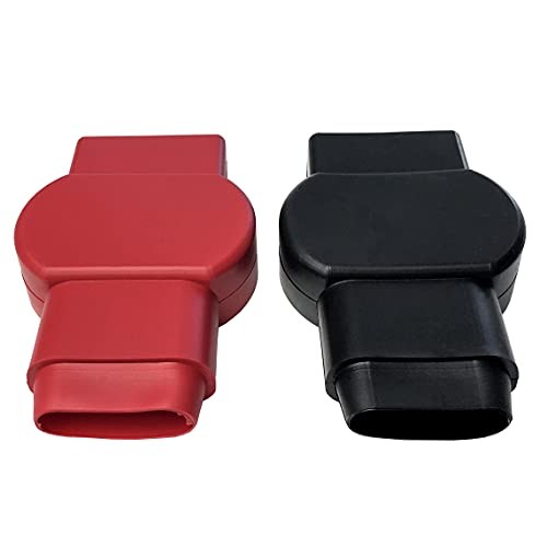 Insulated Military Spec Battery Terminal Covers, Top Post Red and ...