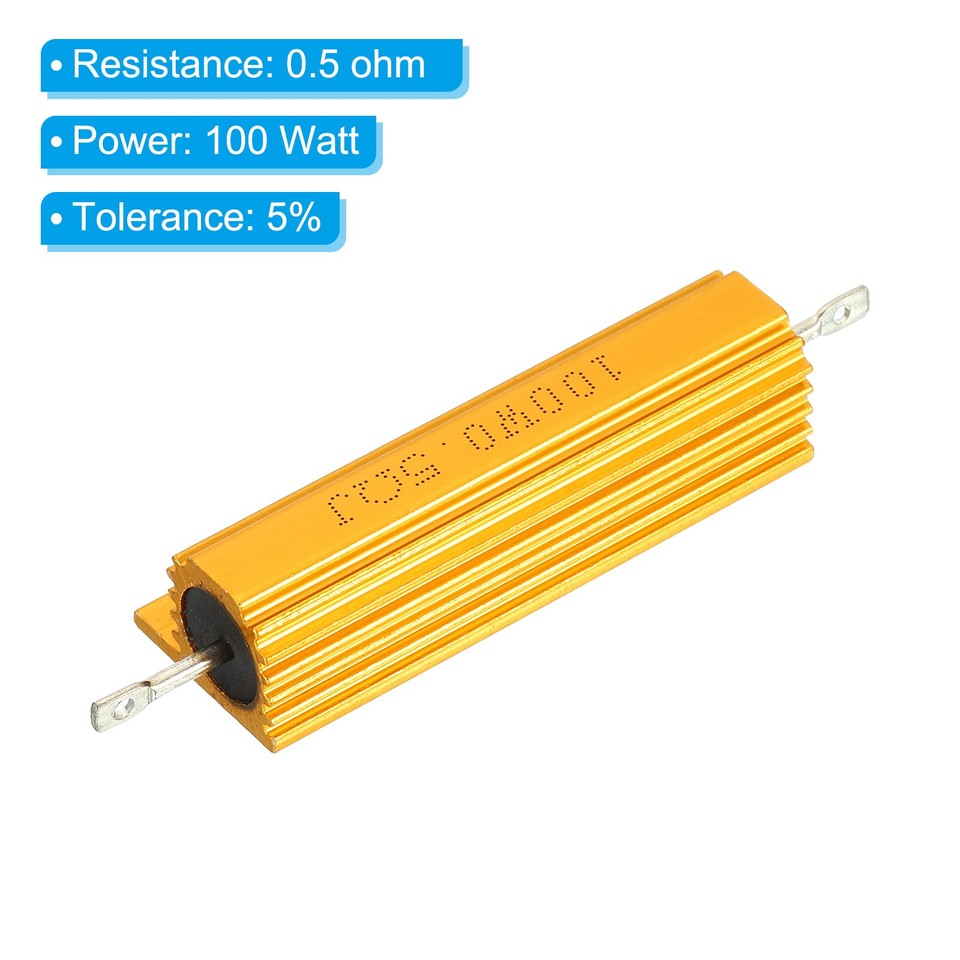 100W 0.5 Ohm Aluminum Shell Resistor Housing Resistor Wirewound ...