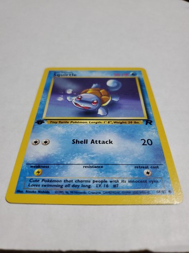 FIRST 1st EDITION SQUIRTLE 68/82 Team Rocket Pokemon Card NEVER PLAYED ...