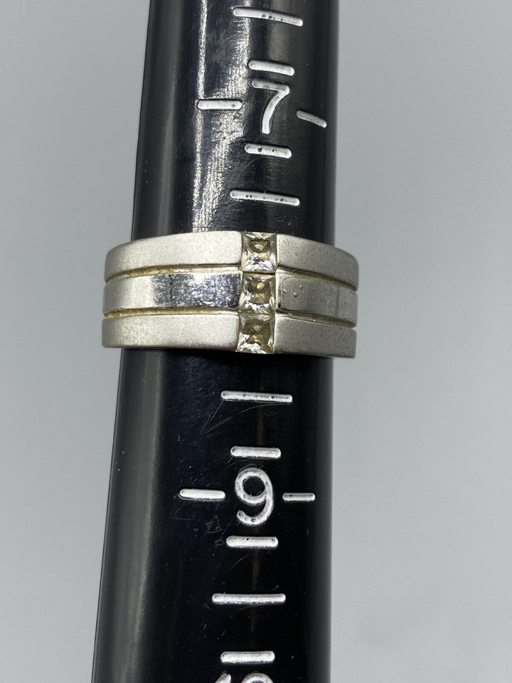 RS Covenant Rings Lot of 4 size 8 - 8.5 Silver/Gold w/Semi-precious ...