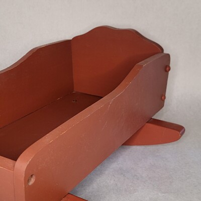 VINTAGE Baby Rocking Cradle Bed Crib Wooden 18.5 By 11 Inch Nursery ...