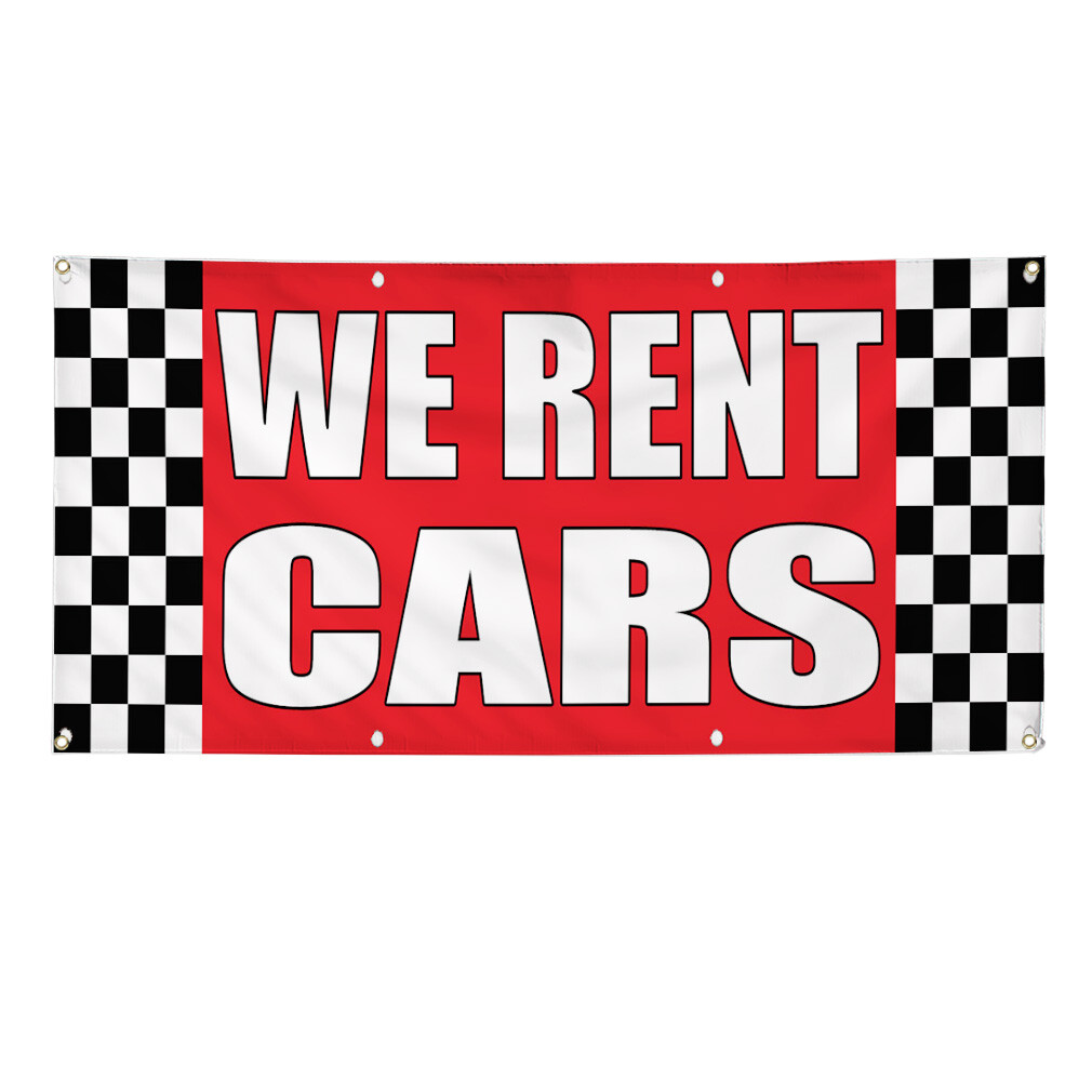 Vinyl Banner Multiple Sizes We Rent Cars Auto Body Shop Car Repair A ...
