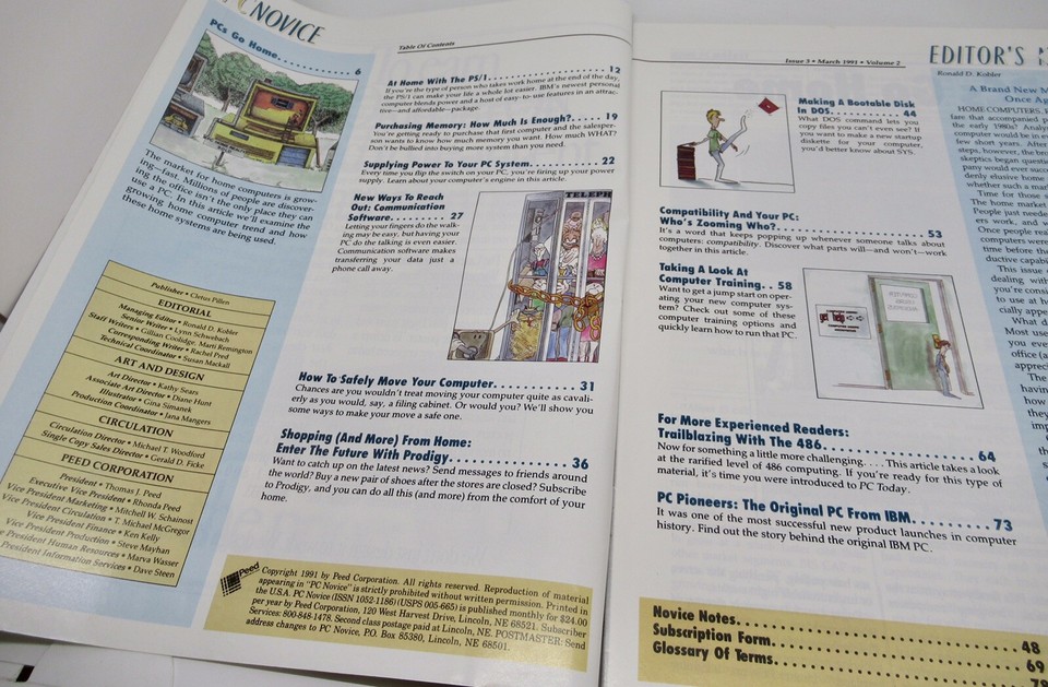 PC Novice MARCH 1991 Magazine For Computer Newcomers! | eBay