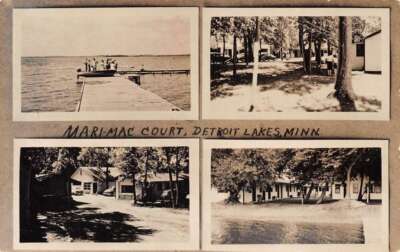 Detroit Lakes Minnesota Mari-Mac Court, Real Photo, Vintage Postcard ...
