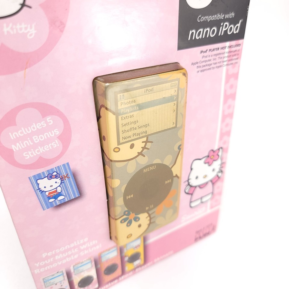 iPod Nano Skin SANRIO HELLO KITTY 5 Skins + Bounus Mini Stickers 2005 ...