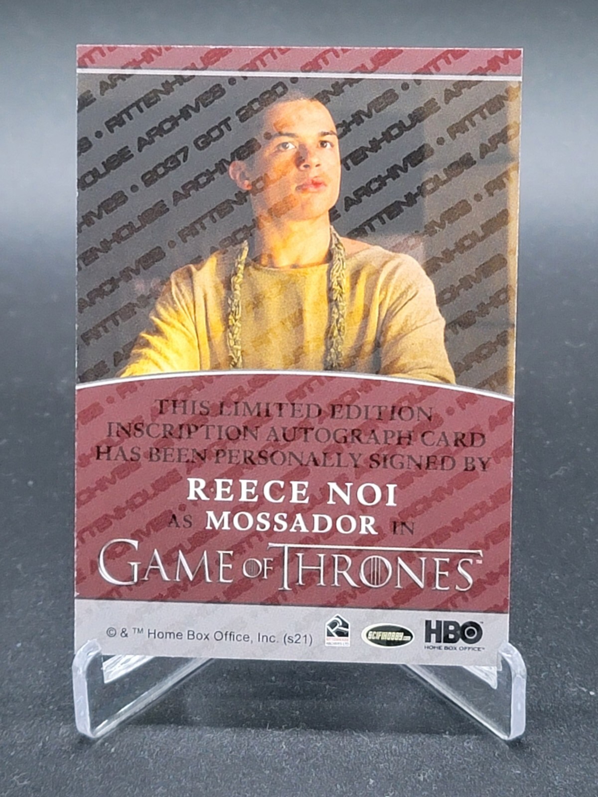 Game of Thrones Iron Anniversary INSCRIPTION Autograph Reece Noi | eBay