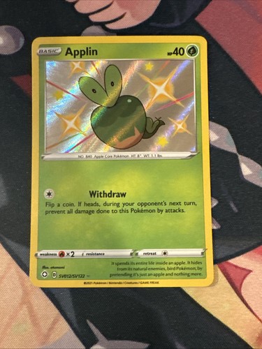 Applin SV012/SV122 Shining Fates Baby Shiny Rare Pokemon TCG NM | eBay