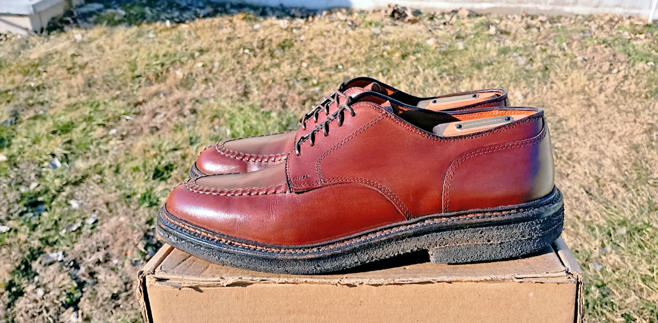 Alden 965 8D US Brown Norwegien Split Toe Blucher USA EUC $686 | eBay