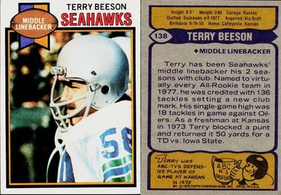 1979 Topps Football Card #138 Terry Beeson | eBay