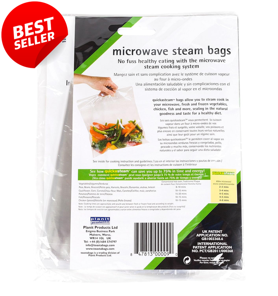 Microwave Steam Bag Reusable Food Steaming Cooking Storage Kitchen Tool ...