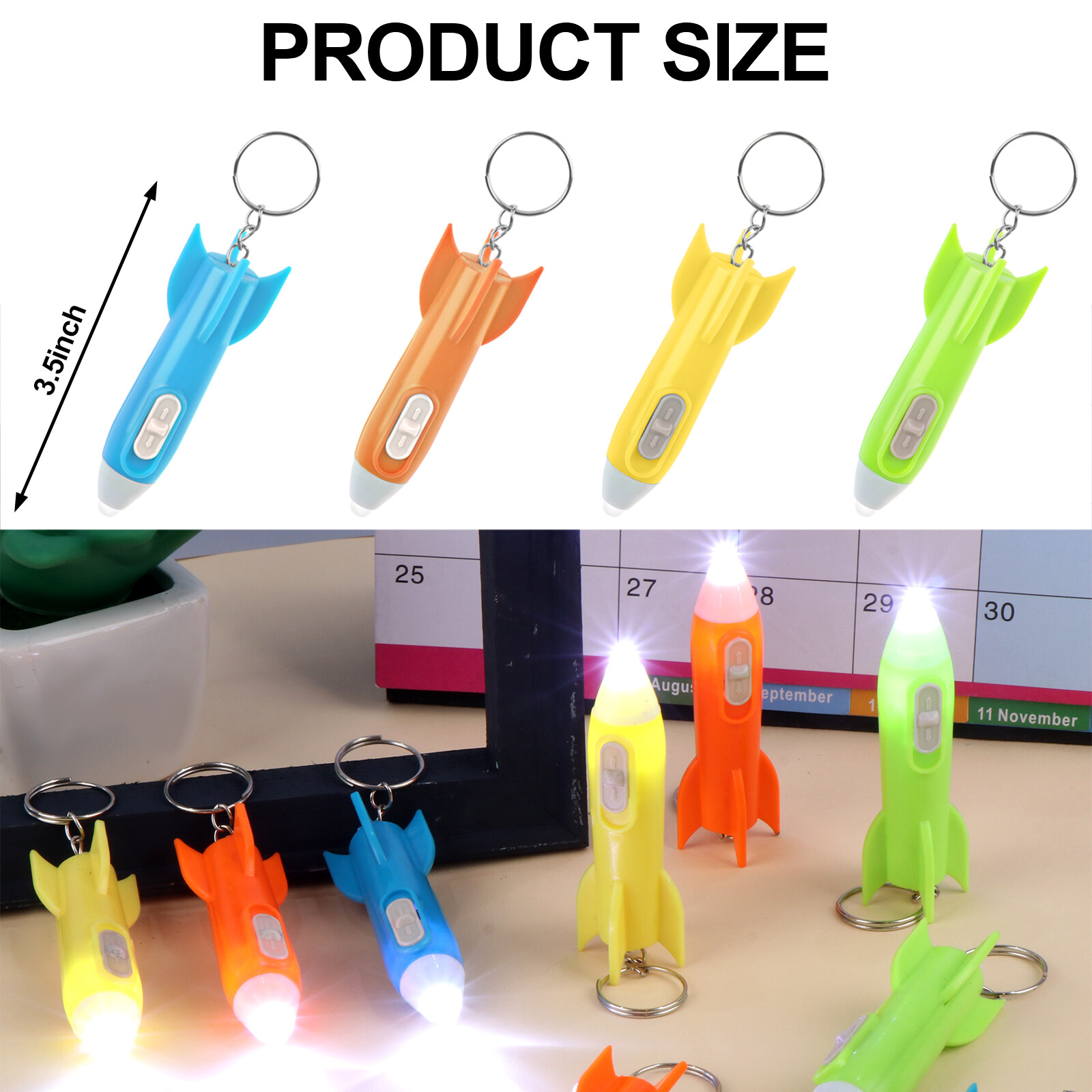 100PCS Helicopter Mini Flashlight Keychain, Rocket LED Flashlight, Mini Flas H W | eBay