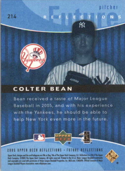 2005 Reflections Blue #214 Colter Bean FR /75 | eBay
