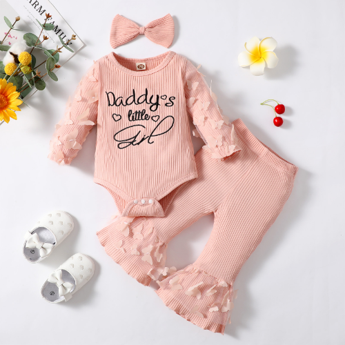 3Pcs Baby Girl Clothes Set Newborn Kids Clothing Childern Clothes Girl ...
