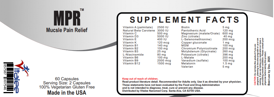 MPR- Muscle Pain, Cramps, and Tension Relief (Capsule 60 ct) | eBay