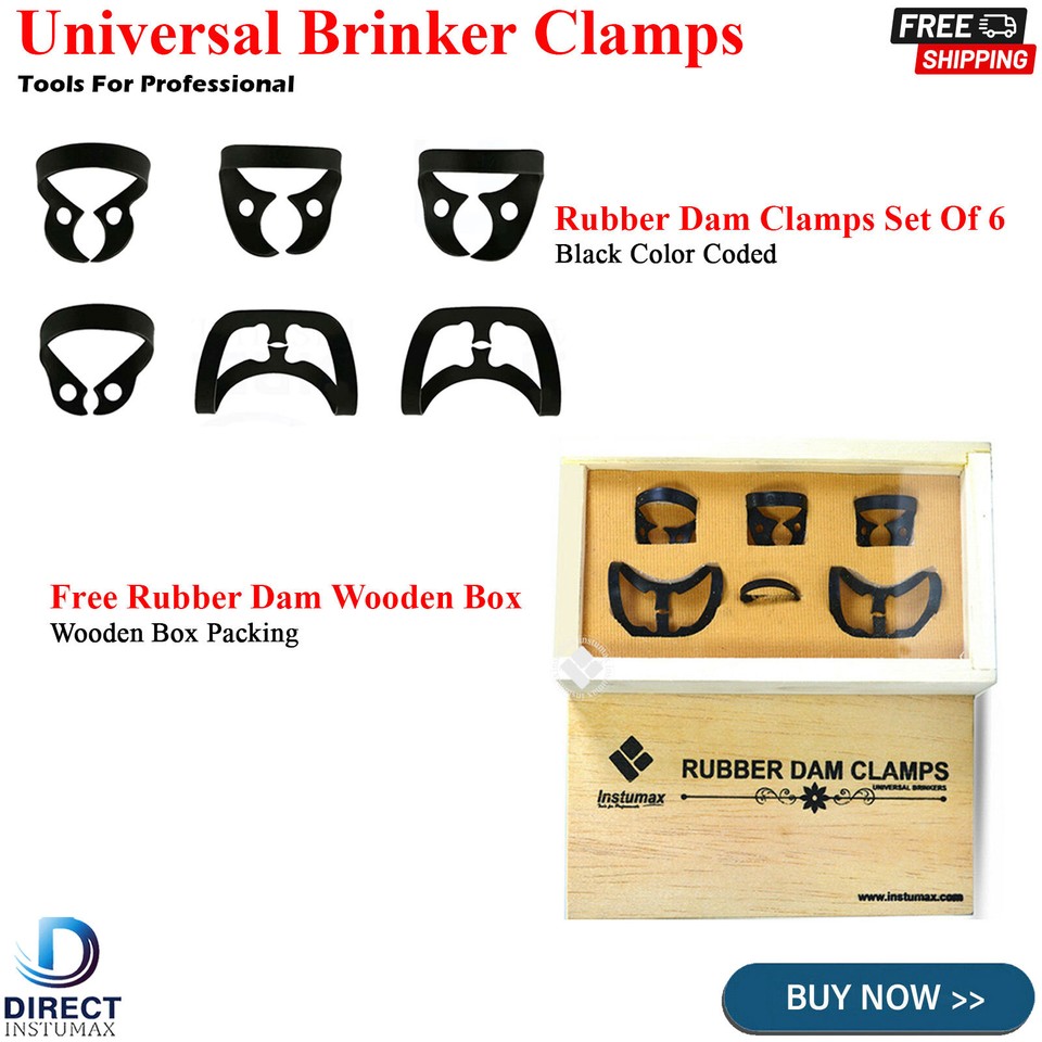 Universal Brinker Rubber Dam Clamps Tissue Retractors Bicuspids ...