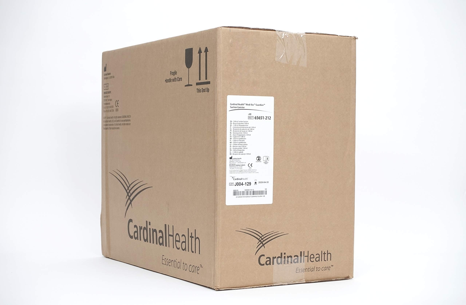 Cardinal Health Medi-Vac Guardian Suction Canisters, 1200ML, Clear ...
