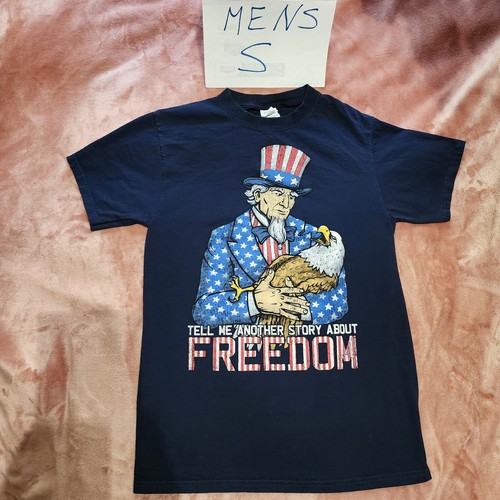 Mens S Uncle Sam & Bald Eagle America Bird Story About Freedom Graphic ...