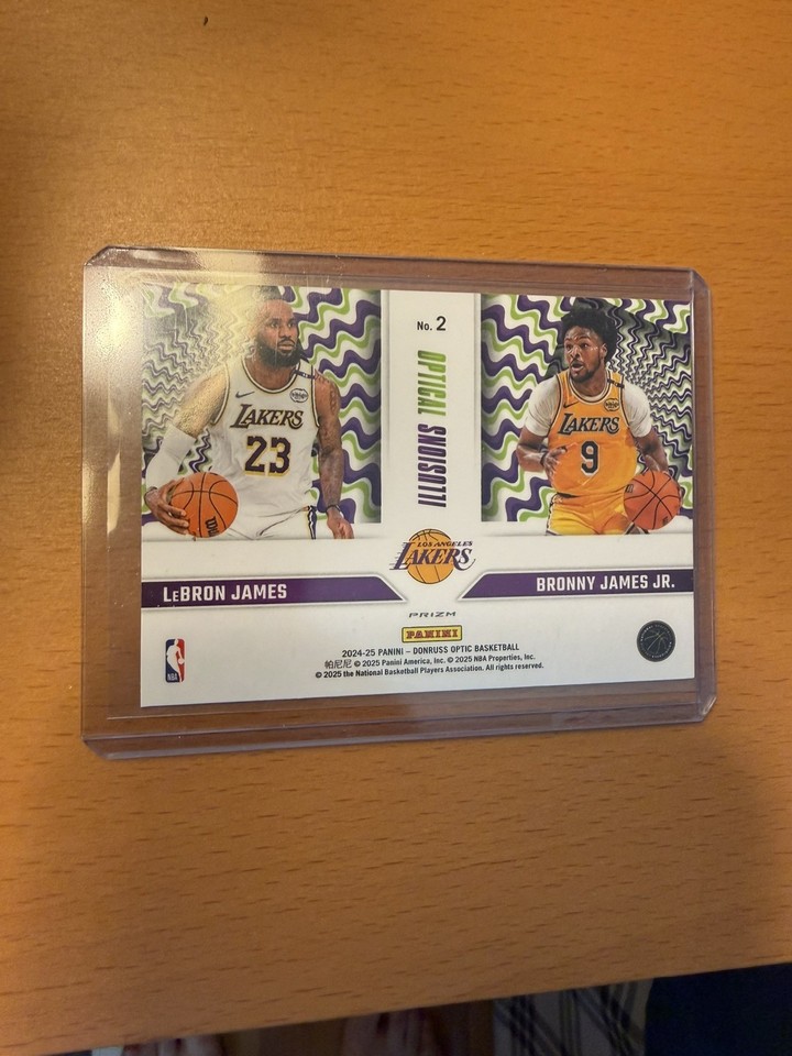 LeBron James /Bronny James Jr 2024-25 Donruss "Optical Illusions ...