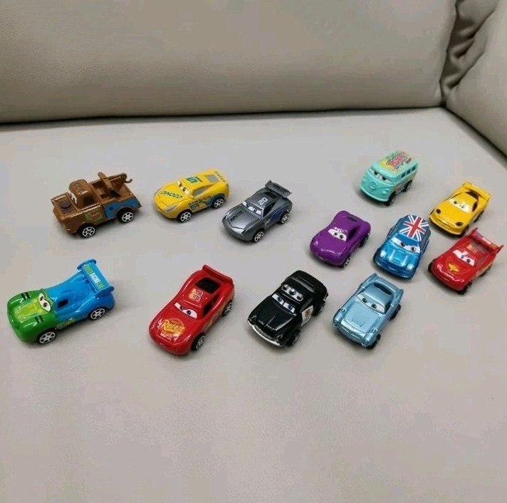 12PCS Set Disney Pixar Cars Lightning Mcqueen Jackson Storm Mater PVC ...