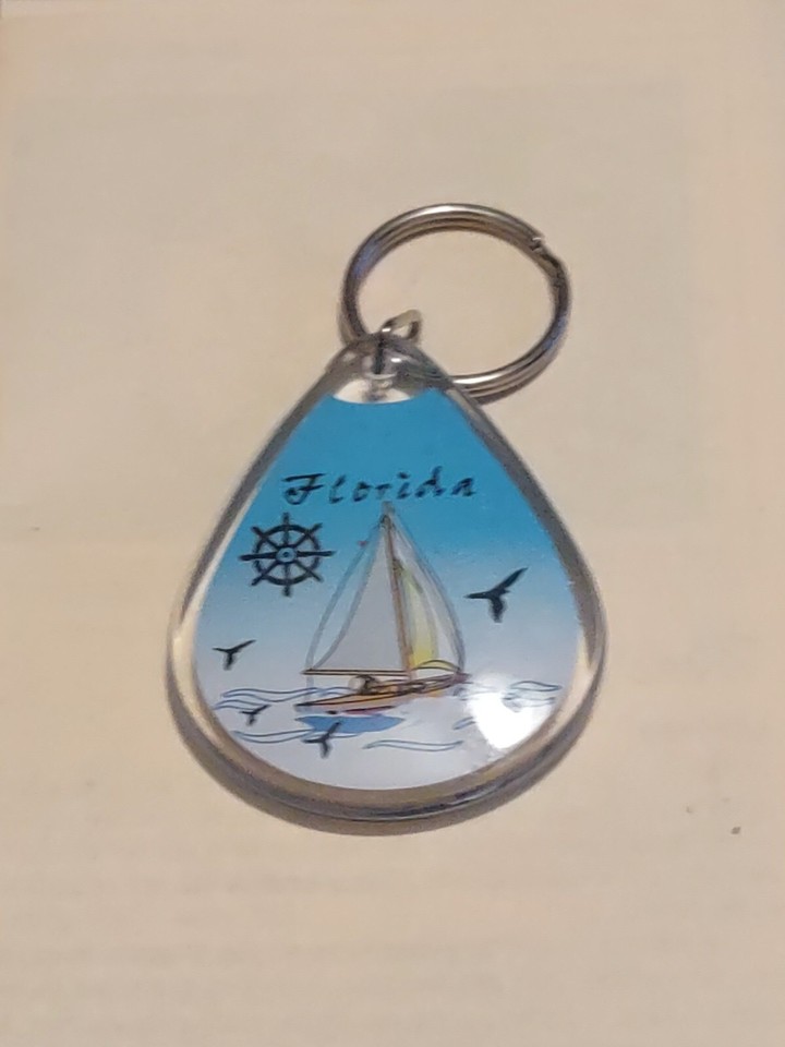 FLORIDA ACRYLIC KEYCHAIN SAILBOAT BEAUTIFUL | eBay